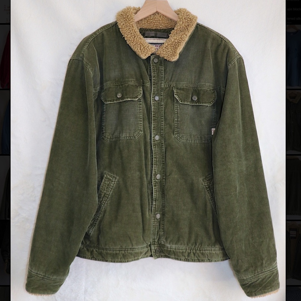 Super Cool Vintage Corduroy Aviator Jacket With Faux … - Gem